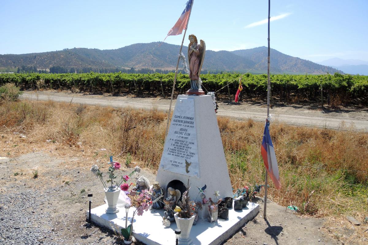 Animitas: Roadside shrines across Chile honor sites where body and soul ...